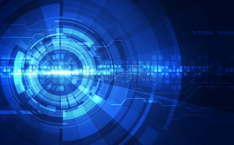 Abstract Vector Blue Technology Concept. Background Illustration Stock ...