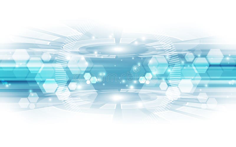 Abstract Vector Blue Technology Concept. Background Illustration Stock ...