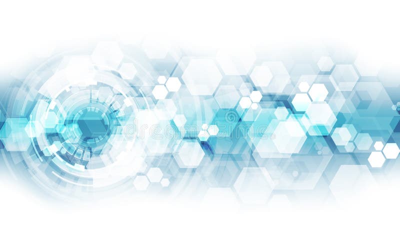 Abstract Vector Blue Technology Concept. Background Illustration Stock ...