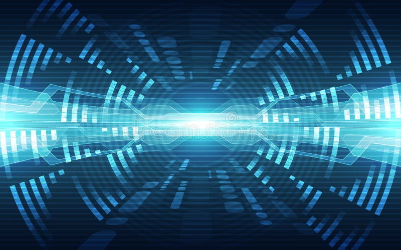 Abstract Vector Blue Technology Concept. Background Illustration Stock ...