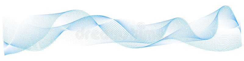Abstract Vector Blue Wave Lines on White Background Stock Vector ...