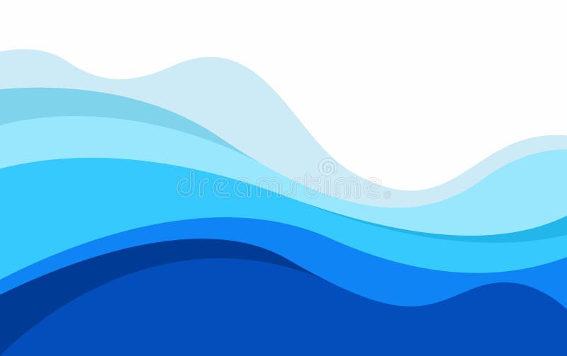 Abstract Vector Blue Wavy Background. Graphic Design Template for ...