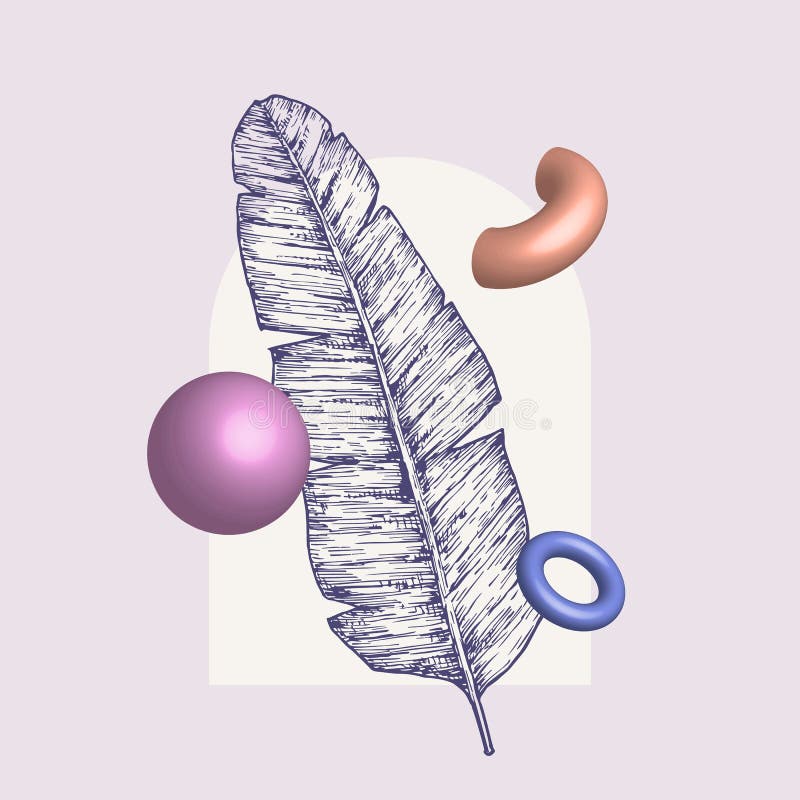 Abstract Vector Botanical Background Decorative Layout. Hand Drawn ...