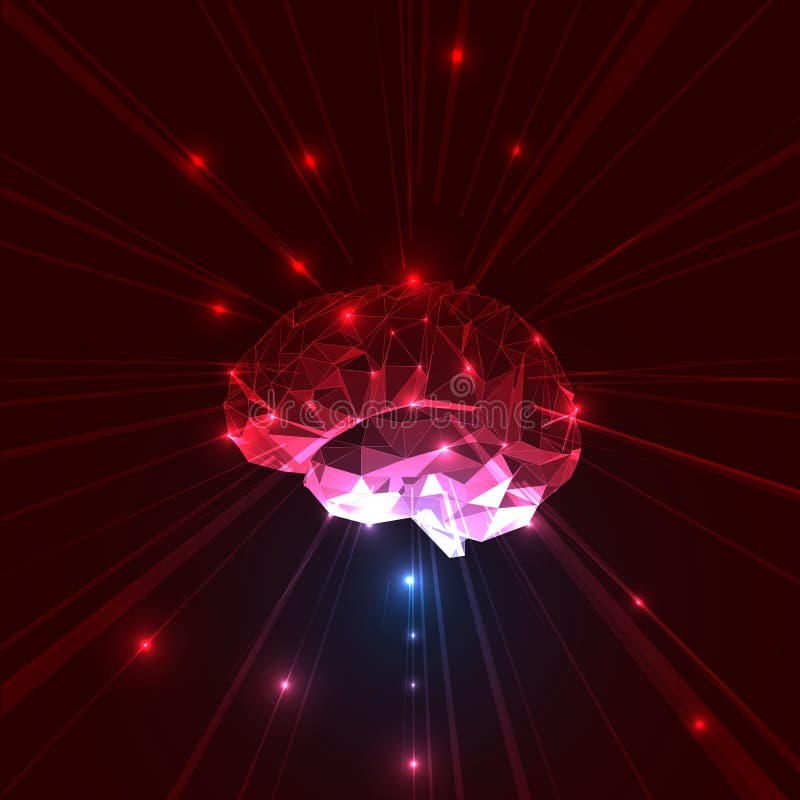 Abstract Vector Brain stock vector. Illustration of futuristic - 65521822