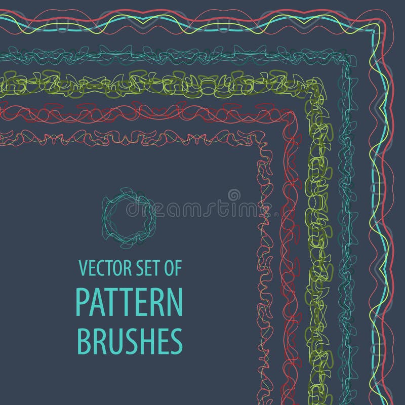 Abstract Vector Bright Painting Design Element. Pattern Brushes Stock ...