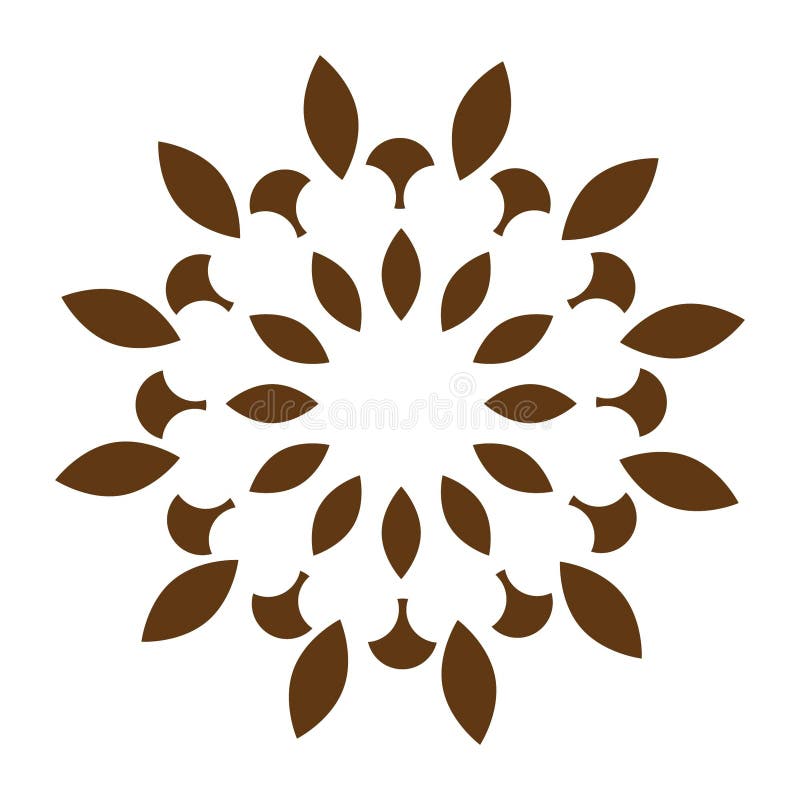 Brown flower stock vector. Illustration of abstract - 182455167