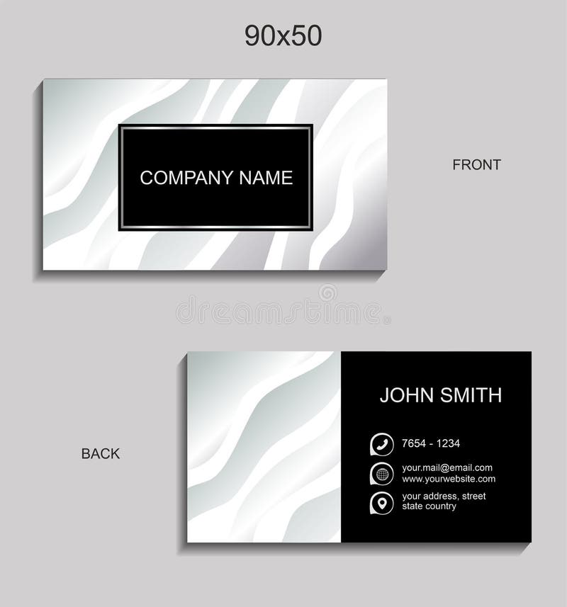 Abstract Vector Business Card Front and Back Stock Illustration ...
