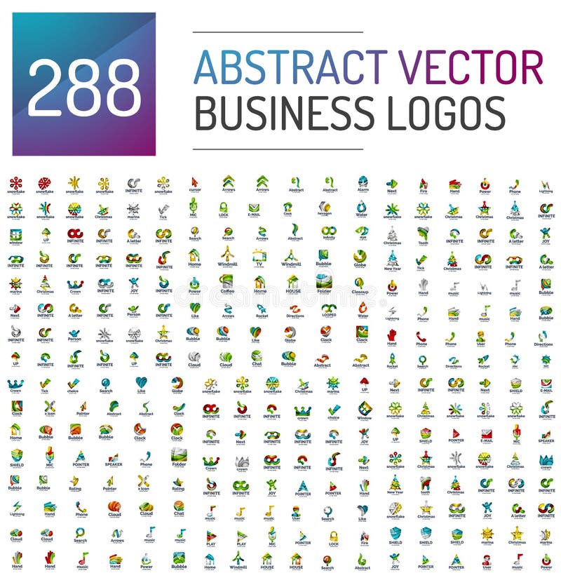 Abstract Vector Business Logo Mega Collection Stock Vector ...