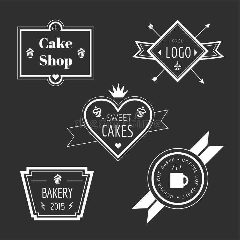 Abstract Vector Cake Vintage Logo Elements Set Stock Vector ...