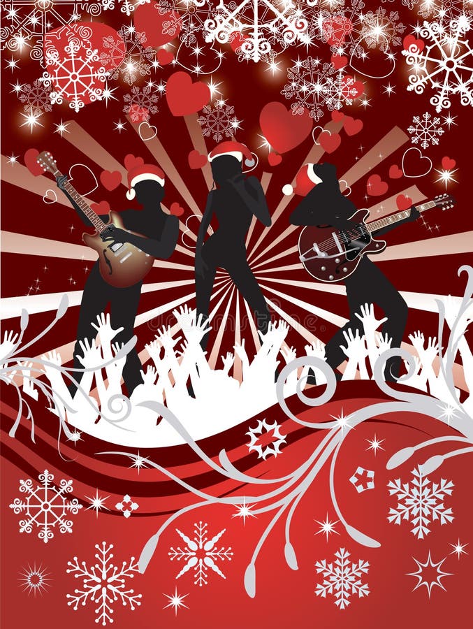 Abstract Vector Christmas Concert Poster Stock Vector - Illustration of ...