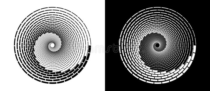 Abstract Vector Circle Frame with Rectangles As Logo or Emblem. Design ...