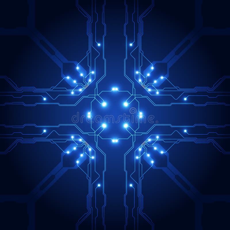 Abstract Vector Circuit Technology Background Illustration Stock Vector ...