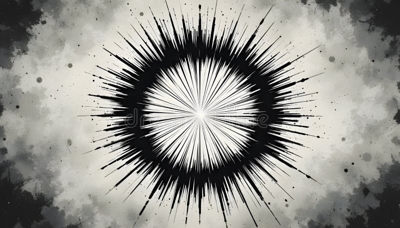 Abstract Vector Circular Starburst Texture with Uneven Distressed ...