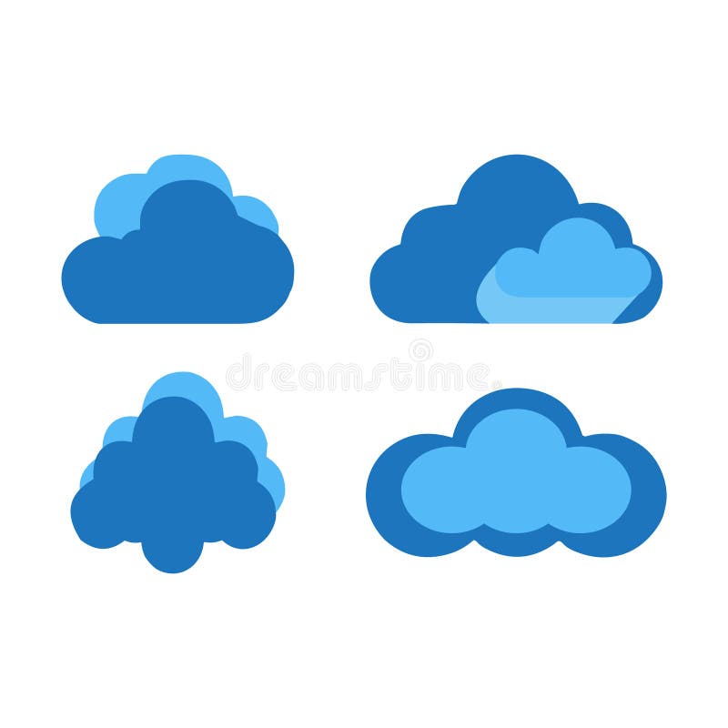 Abstract Vector Clouds Pack Icon Design Template Stock Vector ...