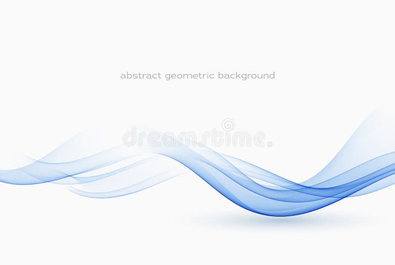 Abstract Vector Color Wave Design Element. Blue Wave, Transparent Wavy ...