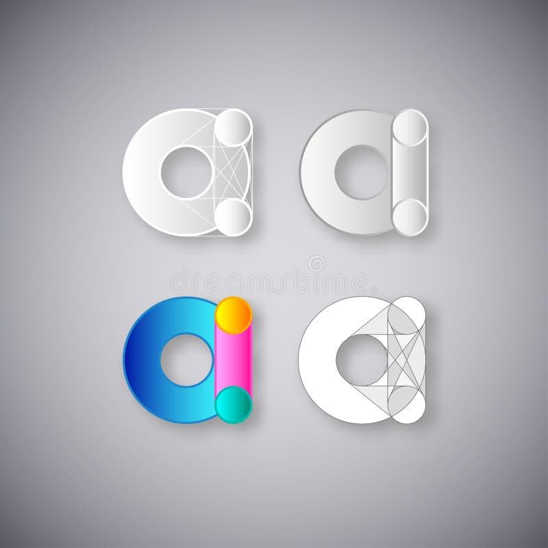 Abstract Vector Combination of Letter a Stock Vector - Illustration of ...
