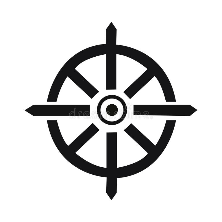 Abstract Vector Compass Rose or a Nautical Compass Icon or Logo Design ...