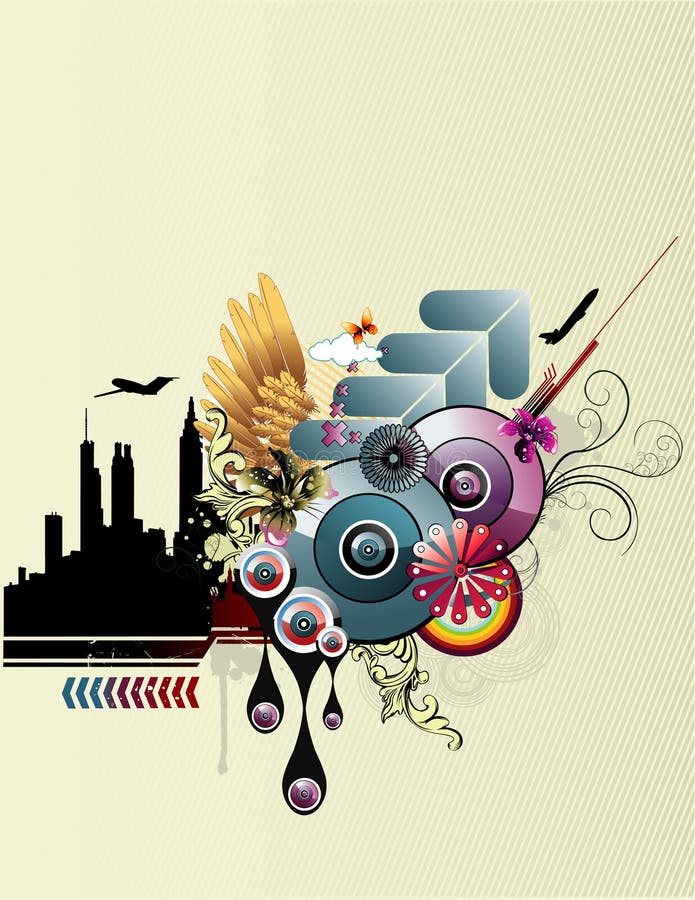 Abstract Vector Composition Stock Vector - Illustration of gradient ...