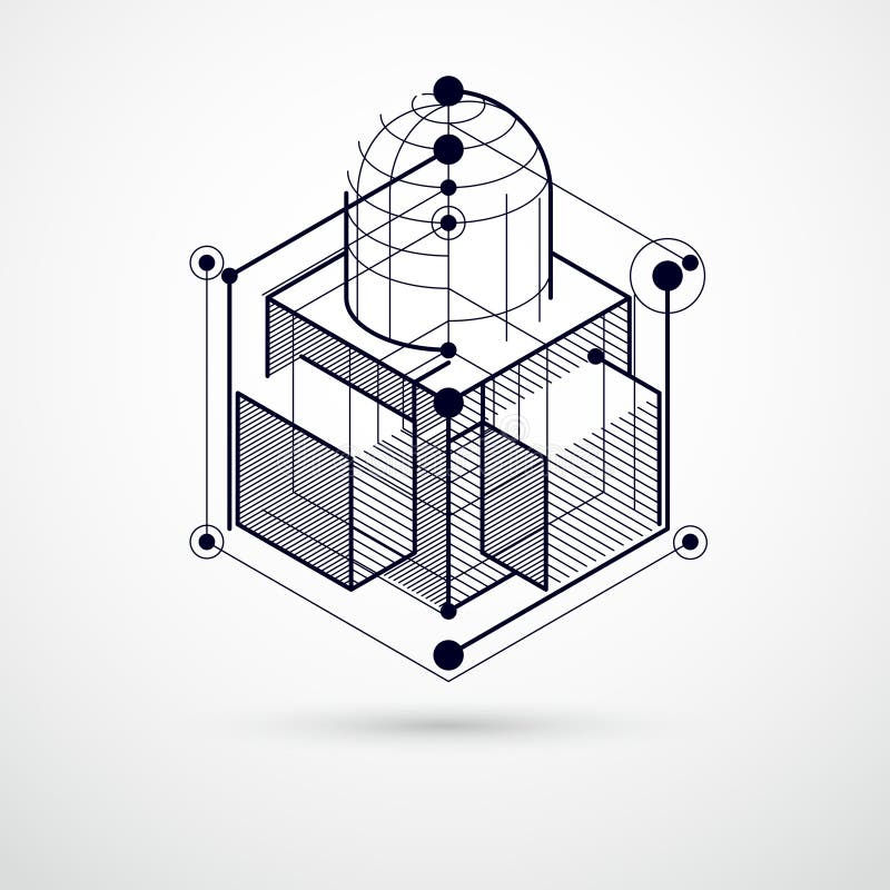 Abstract Vector Composition with Simple Geometric Figures, Symbols, Art ...