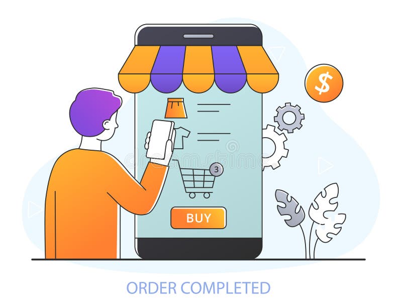 Abstract Vector Concept of Completed Order Stock Vector - Illustration ...