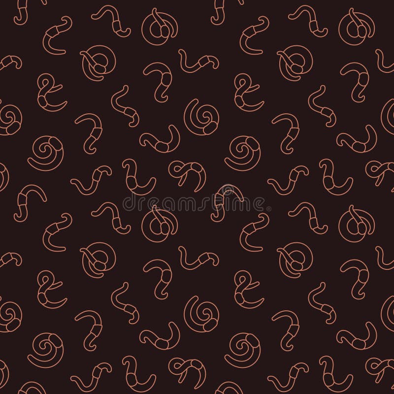 Abstract Vector Concept Seamless Pattern with Worms Outline Signs Stock ...
