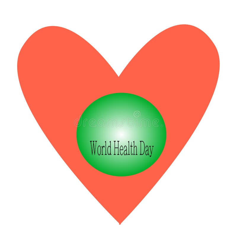 Abstract Vector Concept of World Health Day with Heart and Text Stock ...