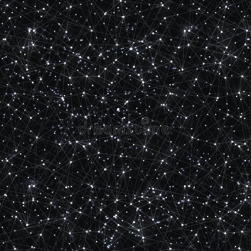 Abstract Vector Cosmic Galaxy Black Background With Nebula, Stardust ...