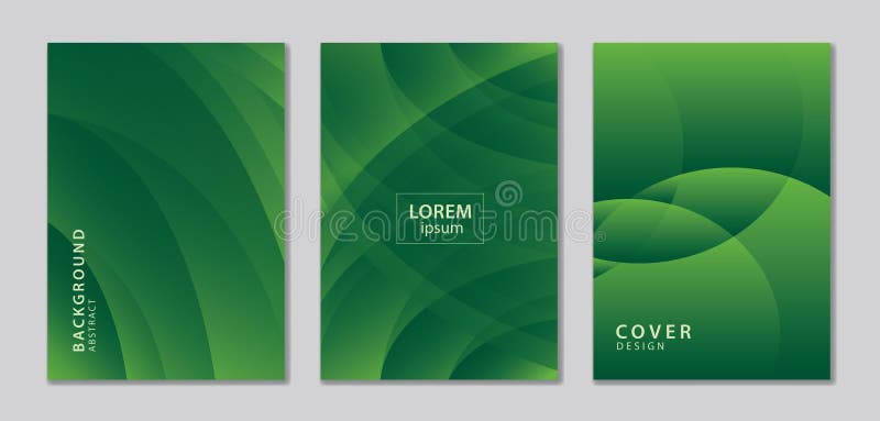 Abstract Vector Covers Design Template. Green Cover Template. Gradient ...