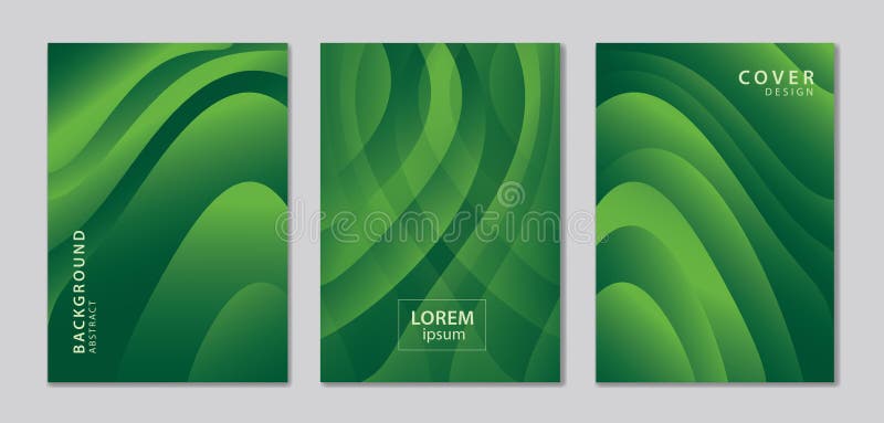 Abstract Vector Covers Design Template. Green Cover Template. Gradient ...