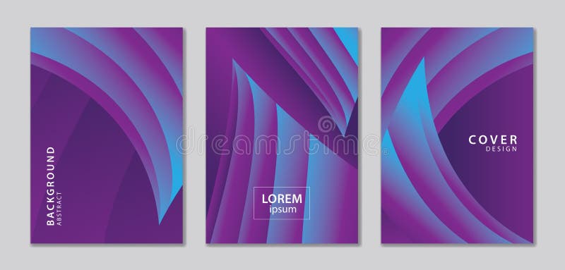 Abstract Vector Covers Design Template. Purple Cover Template. Gradient ...