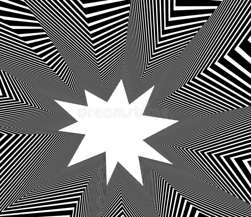 Abstract Vector 3D Lines Background, Black and White Linear Perspective ...