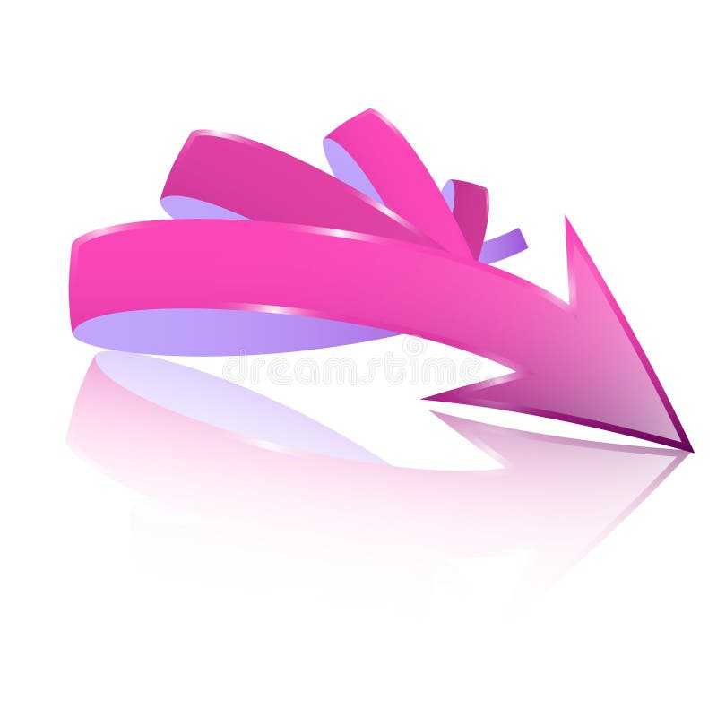 Abstract Vector 3d Pink Arrow Stock Vector - Illustration of direction ...
