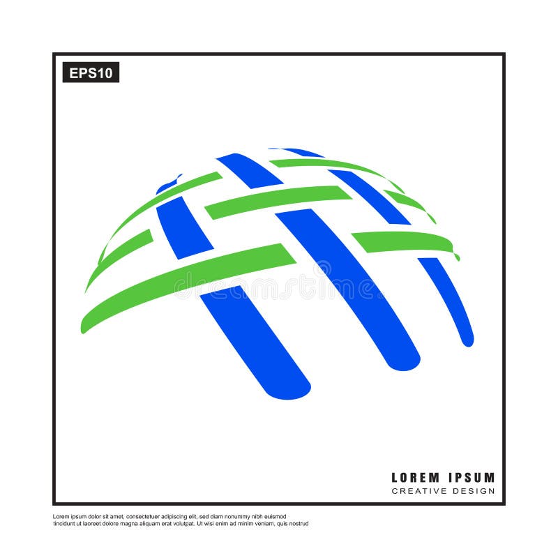 Abstract Vector 3d Shape or Logo Illustration with Strips Stock Vector ...