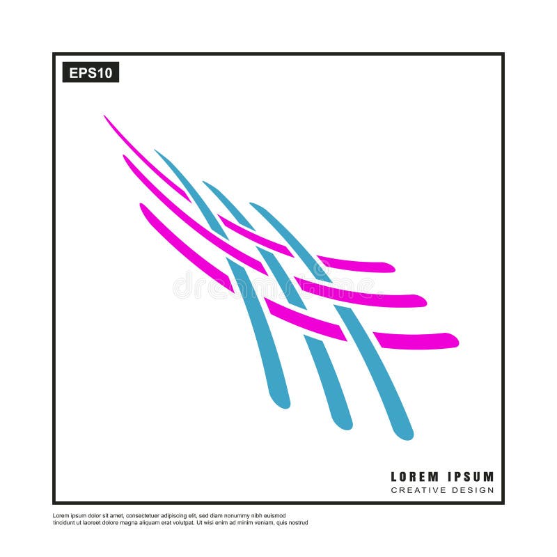 Abstract Vector 3d Shape or Logo Illustration with Strips Stock Vector ...