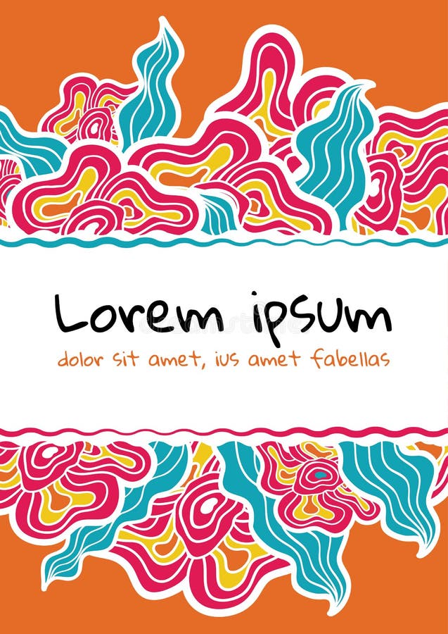 Abstract Vector Decorative Floral Vertical Backgrounds. Template Stock ...