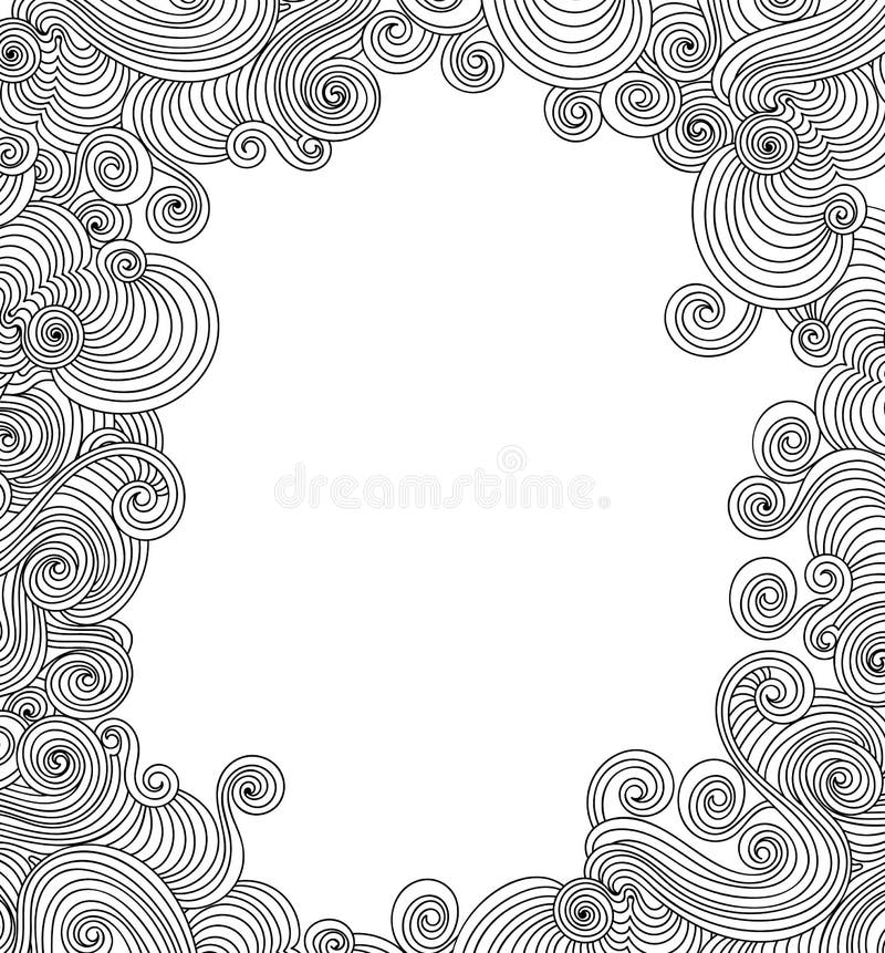 Abstract Vector Decorative Handwritten Frame Stock Vector ...