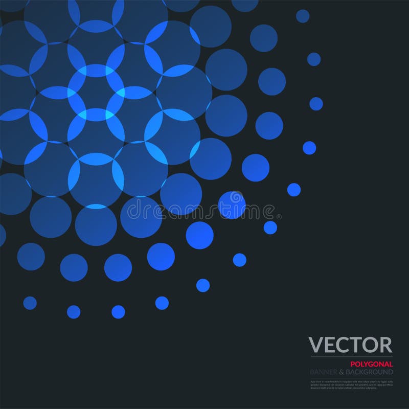 Abstract Vector Design of Blue Rounds for Graphic Template Stock Vector ...