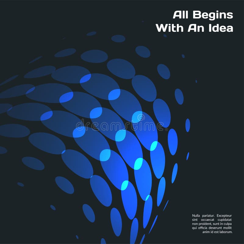 Abstract Vector Design of Blue Rounds for Graphic Template Stock Vector ...