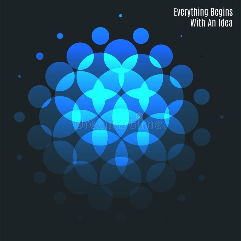 Abstract Vector Design of Blue Rounds for Graphic Template Stock Vector ...