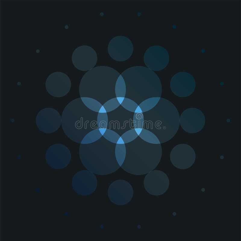 Abstract Vector Design of Blue Rounds for Graphic Template Stock Vector ...