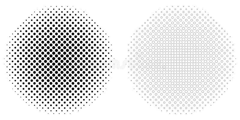 Abstract Vector Design Circular Outline Halftone Circle Pattern with ...