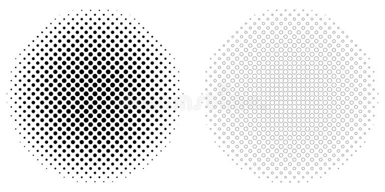 Abstract Vector Design Circular Outline Halftone Circle Pattern with ...