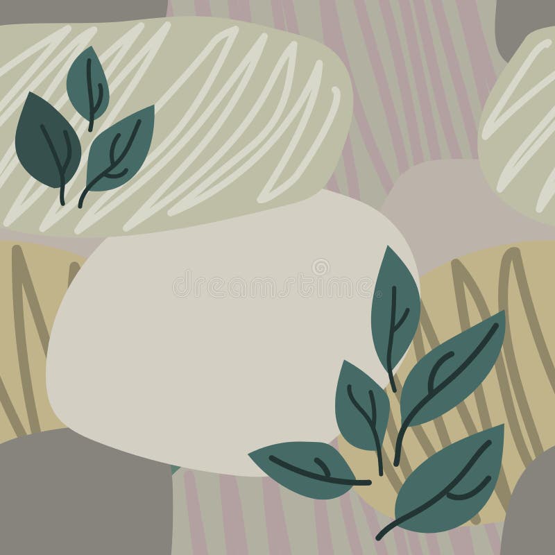 Abstract Background of Rocks and Leaves Vector Illustration for Cover ...