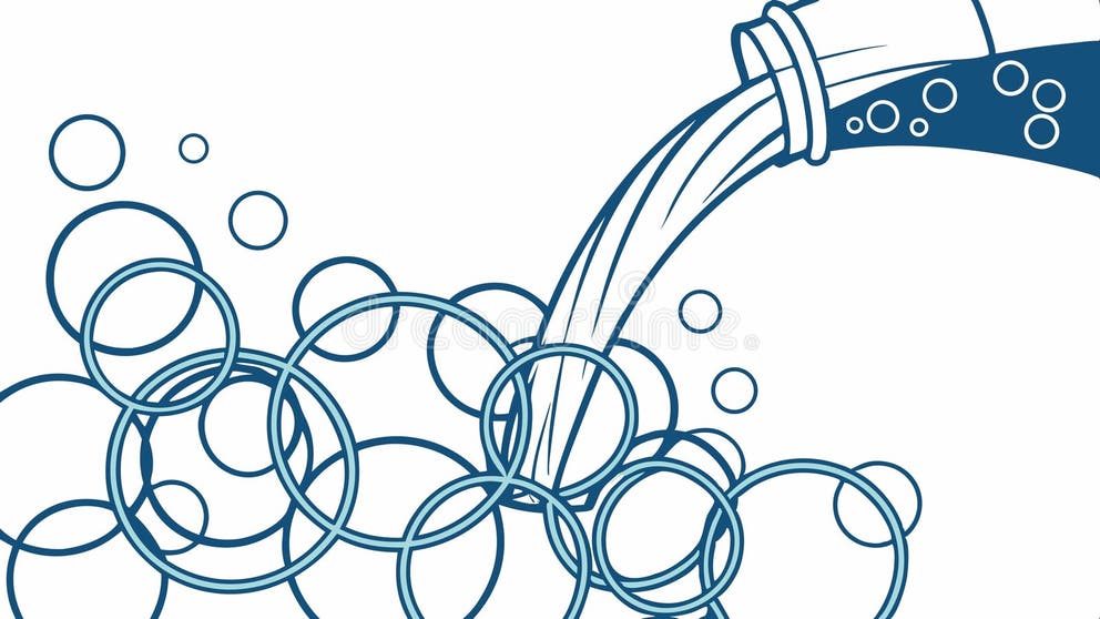 Pouring Liquid Circles, Vector Design Abstract Flow Art. Vector Design ...