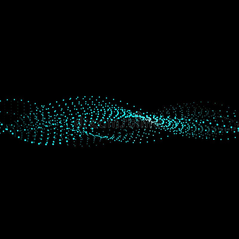 Abstract Vector Design Element. Flowing Particle Waves Stock Vector ...