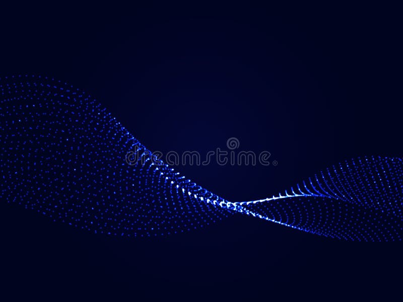 Abstract Vector Design Element ,flowing Particle Waves Stock Vector ...