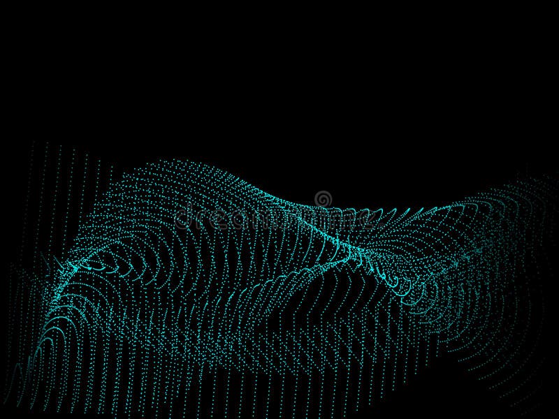 Abstract Vector Design Element. Flowing Particle Waves Stock Vector ...