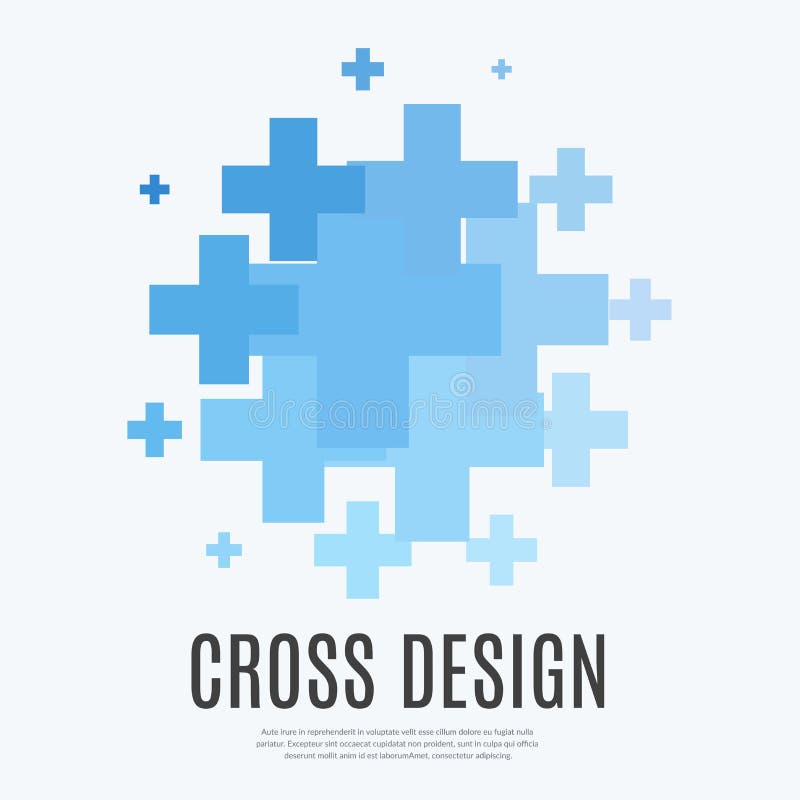 Abstract Vector Design Elements with Cross Stock Vector - Illustration ...