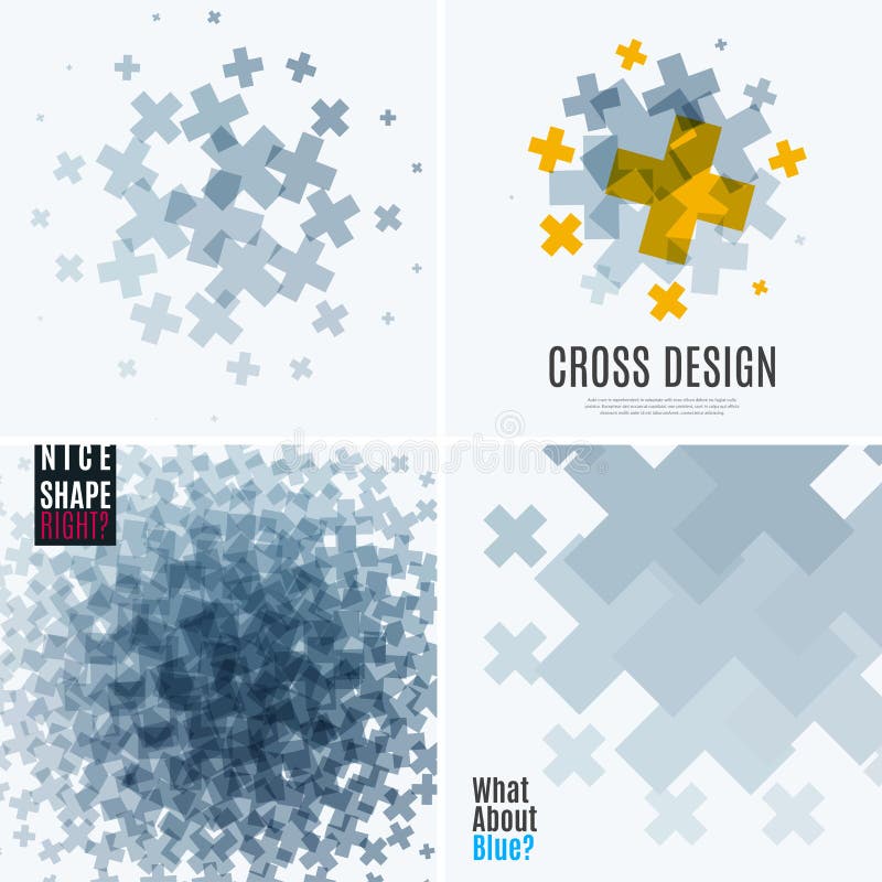 Abstract Vector Design Elements with Cross Stock Vector - Illustration ...