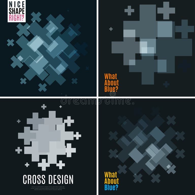 Abstract Vector Design Elements with Cross Stock Vector - Illustration ...